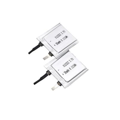 China 3.7V 30mAh Li Ion Rechargeable Battery 012323 kc certificó en venta