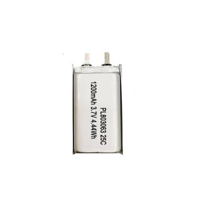 China 3.7 V Li Poly Rechargeable Battery Pack IEC62133 UL 803063 3.7v 1200mAh 25C for sale
