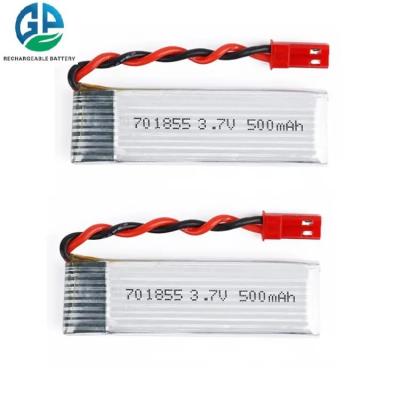 China lipo polymer battery KC CE Li-Ion 701855 3.7v 500mah Lithium Polymer Battery Rechargeable Li Polymer Battery for sale