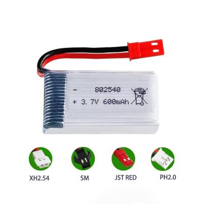 China Bateria recarregável 802540 Drone 3.7C 25C 650mAh Lipo Bateria Pack KC IEC62133 à venda