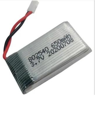 China Wiederaufladbare 802540 Drohnenbatterie 3.7C 25C 650mAh Lipo Batteriepack KC IEC62133 zu verkaufen