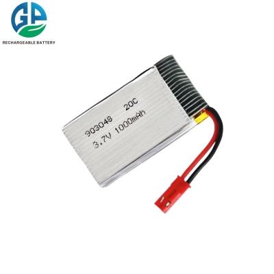 China IEC62133 Lithium Polymer Battery Pack 3.7v 20C Discharge Rate 903048 1000mah  Rc Helicopter Battery for sale
