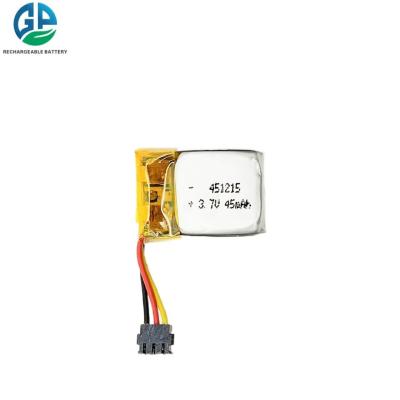 China Rechargeable Lithium Ion Battery Pack 3.7v 45mah 451215 Lithium Polymer Battery With PCM for sale
