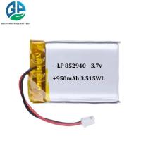 China IEC62133 Approved 3.7V 950mAh Lithium Polymer Battery Pack Rechargeable LiPo Battery for sale