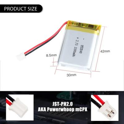China 853040 3,7 Volt Wiederaufladbare Batterie 1000mah zu verkaufen