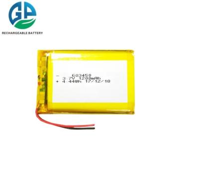 China Gpe 603450 Wiederaufladbare Batterie 1200mah 3.7v zu verkaufen