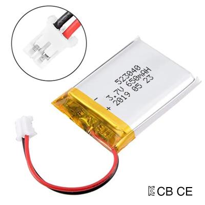 China 523040 Li Polymer Battery 3.7 V 650mah For Sweeping Robot for sale