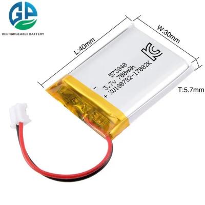 China 573040 Lipo Battery Pack 3.7v 700mah For Wireless Headset for sale