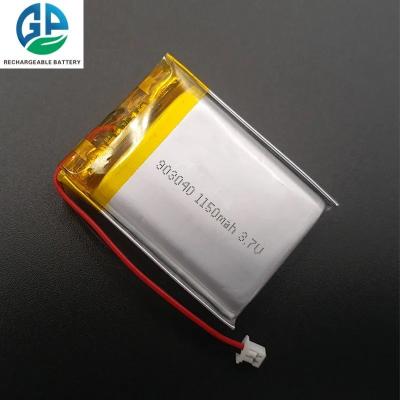 China 3.7v 1150mah 903040 Bateria recarregável Lipo 4.07wh à venda