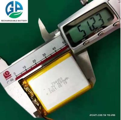China KC IEC62133 Genehmigung 704050 3.7v 1600mah Wiederaufladbare Polymer-Lithium-Lipo-Batterie mit Pcb-Li-Polymer-Batterie zu verkaufen