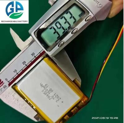 China KC IEC62133 Genehmigung 704050 3.7v 1600mah Wiederaufladbare Polymer-Lithium-Lipo-Batterie mit Pcb-Li-Polymer-Batterie zu verkaufen