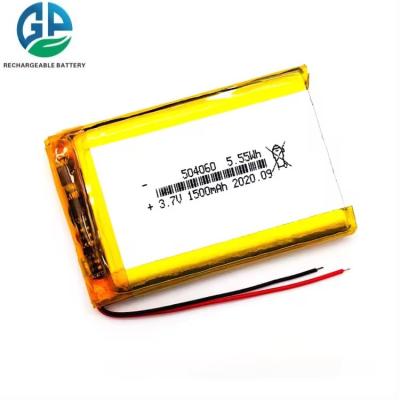 Cina 504060 3.7v 1500mah Batteria Lipo-Litio-Polimero Per Prodotti Digitali CE ROHS KC Approvato in vendita