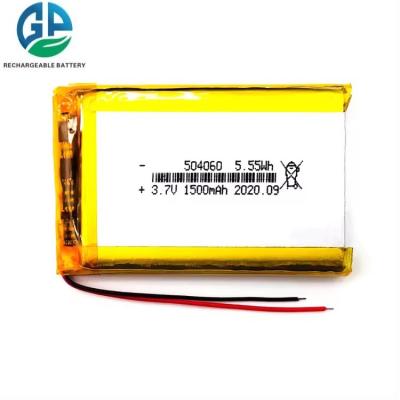 Cina 504060 3.7v 1500mah Batteria Lipo-Litio-Polimero Per Prodotti Digitali CE ROHS KC Approvato in vendita