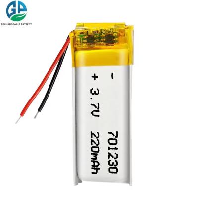 Cina Li-Polymer Battery Pack 701230 3.7v 220mah OEM ricaricabile Hot Sell KC CB IEC62133 Approvato in vendita