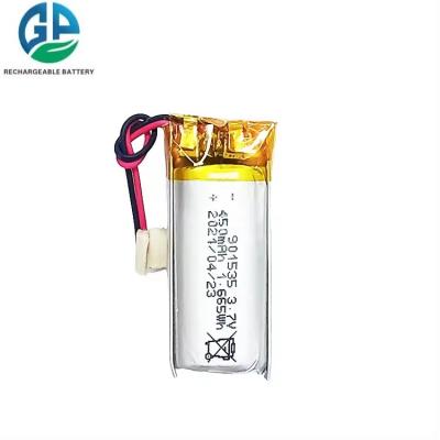 China 450mAh 3.7V High Capacity Lithium Polymer Battery Pack 901535 Rechargeable for Small-Sized Devices for sale