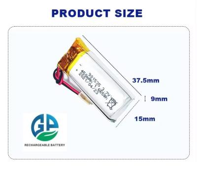 China 450mAh 3.7V High Capacity Lithium Polymer Battery Pack 901535 Rechargeable for Small-Sized Devices for sale