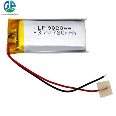 China Long-lasting 902044 3.7V 720mAh Lithium Polymer Rechargeable Battery for Digital Products for sale