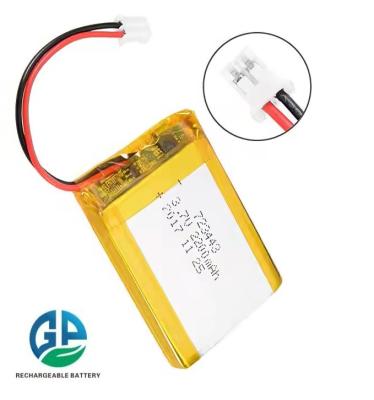 China KC CB IEC62133 aprovado 3.7v 2200mah 723443 polímero bateria de iões de lítio personalizada Bateria recarregável Lipo à venda