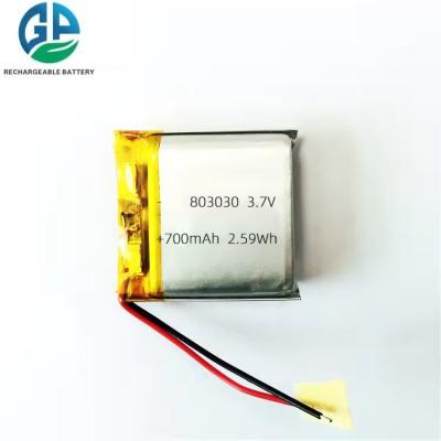 China KC Li Polymer Battery High Quality Wholesale 803030 700mAh 800mAh 900mAh Lipo Lithium 3.7v Rechargeable Battery for sale