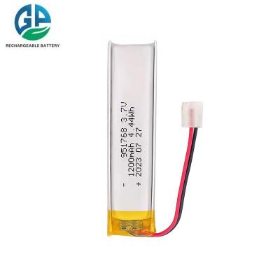China KC Approved 1200mAh 3.7V Lithium Polymer Battery Rechargeable Lipo Battery Pack for sale