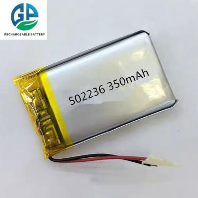 Cina KC CE Approvato Batteria ricaricabile Li-Poly da 3,7V 502236 3.7V 350mah 1.295wh Batteria OEM Batteria agli ioni di litio in vendita