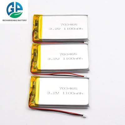 Китай KC IEC62133 Одобрить Липо аккумулятор перезаряжаемый аккумулятор с ПКБ 703465 3.2v 1100mah Малый Липо Lifepo4 аккумуляторная ячейка продается