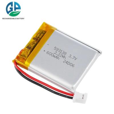 China High Discharge Rate Battery 30C Max60C Rechargeable 3.7V 593138 600mAH lithium battery High quality  Lithium Ion Battery for sale