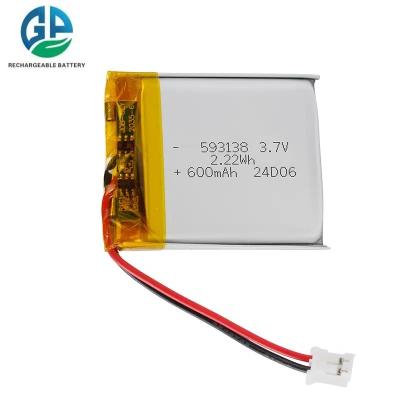 China High Discharge Rate Battery 30C Max60C Rechargeable 3.7V 593138 600mAH lithium battery High quality  Lithium Ion Battery for sale