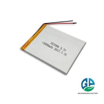 China Li-ion-polymerbatterij met een hoge capaciteit 2500mAh Li-polymerbatterij 3.7v 357090 voor tablet Te koop