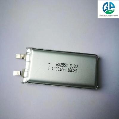 Cina Batteria ricaricabile KC Li Ion ad alta capacità 3.8V 652550 Lipo polimero al litio 1000mAh in vendita