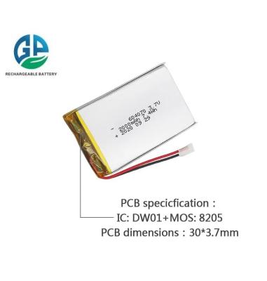 Cina Batteria ad alta velocità di scarica 30C Max60C ricaricabile 604070 2000mAh Batteria Li-polimero 3.7V per la macchina da ordinazione in vendita