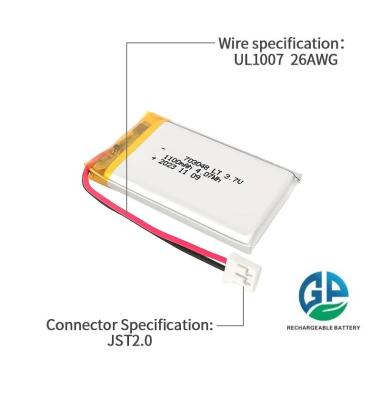 Китай KC IEC62133 Одобрить 3.7V 1100mAh 703048 Низкотемпературная липоаккумуляторная батарея перезаряжаемая батарея пакет липолимерная батарея продается
