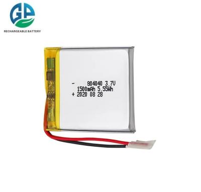 Cina Batteria ricaricabile di alta qualità 804040 1500mAh 3.7V per lampada da tavolo intelligente Batteria ad alta velocità di scarica 30C Max60C in vendita