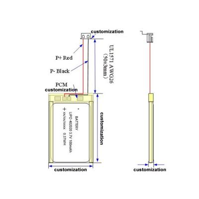 Cina Batteria ricaricabile di alta qualità 804040 1500mAh 3.7V per lampada da tavolo intelligente Batteria ad alta velocità di scarica 30C Max60C in vendita