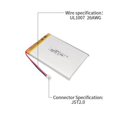 Cina Batteria al litio polimerico 8.8wh 3.7V 2400mAh 505573 bassa temperatura per dispositivi digitali in vendita