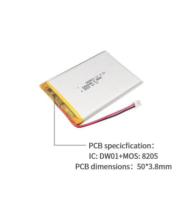 Cina Batteria al litio polimerico 8.8wh 3.7V 2400mAh 505573 bassa temperatura per dispositivi digitali in vendita