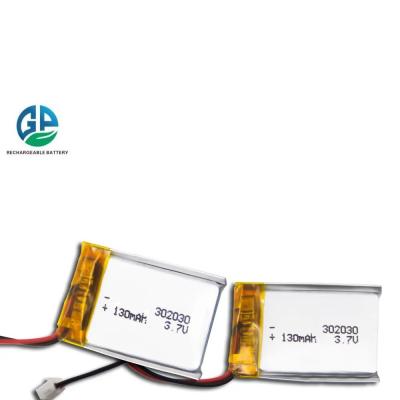 China Rechargeable For Smart Watch Lithium Polymer Battery Pack KC Certified  302030 682030 502030 602025 Rechargeable Lithium li ion polymer 382527 3.7v 130mah battery li-polymer cell for sale
