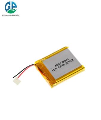 Cina Lipo 3.7 V 230mah 432026 Batteria ricaricabile al litio polimerico UL1642 IEC62133 in vendita