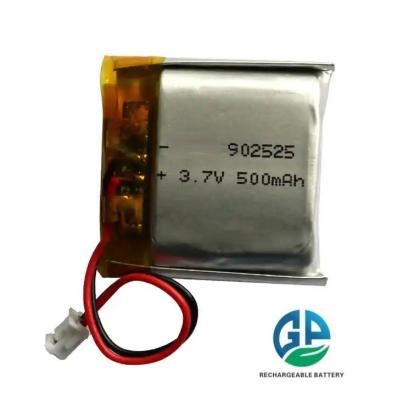 Cina KC CB IEC62133 Approvato Batteria polimerica al litio ricaricabile 3.7v 500mah 902525 Batteria polimerica al litio in vendita