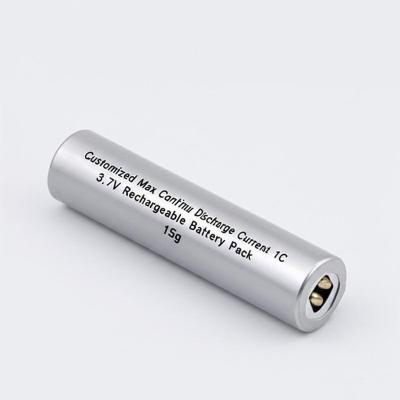 China Customized Max Continuous Discharge Current 1C Rechargeable Battery Pack with 3.7V Voltage and 15g Weight for sale