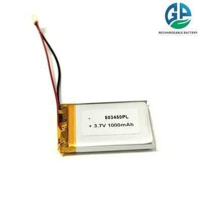 China 3.7 V 1000mah Lithium Polymer Lipo Rechargeable Battery 503450 Lithium Polymer Cell Battery 3.7volt for sale