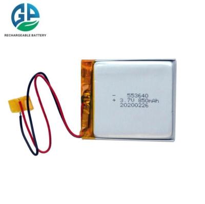 China High Capacity 3.7V 850mAh Lithium Ion Polymer Battery 553640 Rechargeable Lipo Battery 850mah Pouch Lithium Li-Ion Polymer Battery Cell For Rc for sale