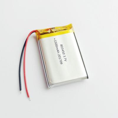 China 3.7 V 1500mAh Lipo Bluetooth Headset Battery 500 Times Cycle Life for sale