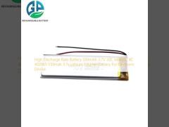 High Discharge Rate Battery 550mAh 3.7V 30C Max60C KC 402065 550mah 3.7v Lithium Polymer Battery For Electronic Device
