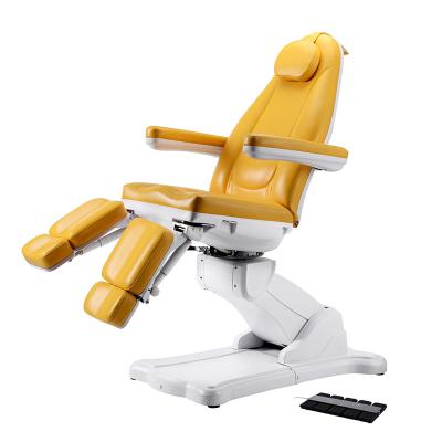 China Rotating Facial Massage Electric Pedicure Chair Beauty Facial Bed Adjustable for sale