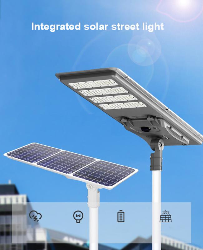 All in One Integrated Solar LED Street Light with Auto Dimming in Smart Cities