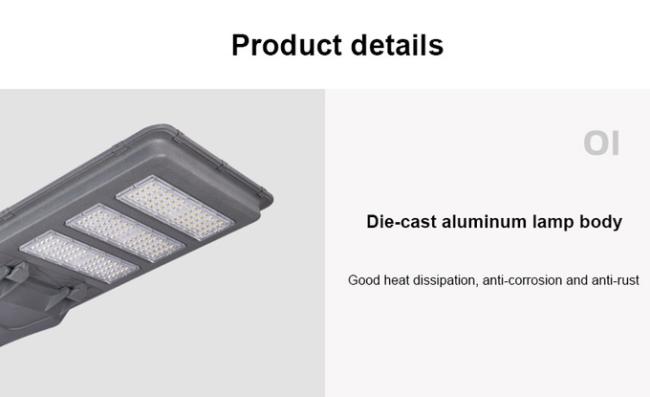 All in One Integrated Solar LED Street Light with Auto Dimming in Smart Cities
