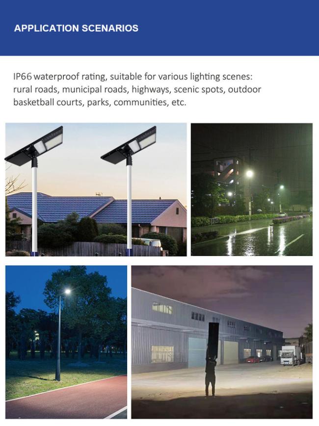 100w 120w 150w Aluminumall In One Led Solar Street Light Self Cleaning