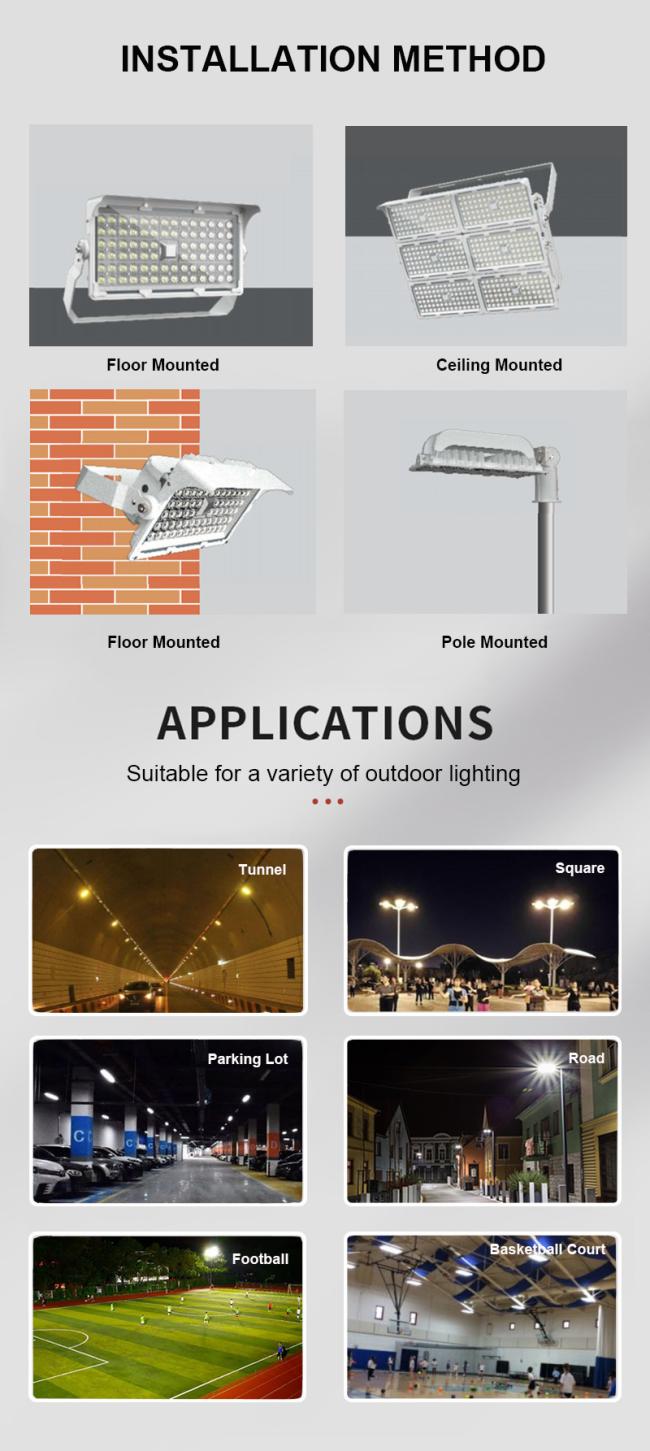 Football Stadium 250w 500w 600w 750w 800w 1000w 1200w 1500w Smd LED Flood Lights
