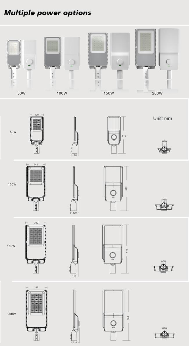 Aluminum Smd Garden Highway LED Street Light Price List 30000 Lumens